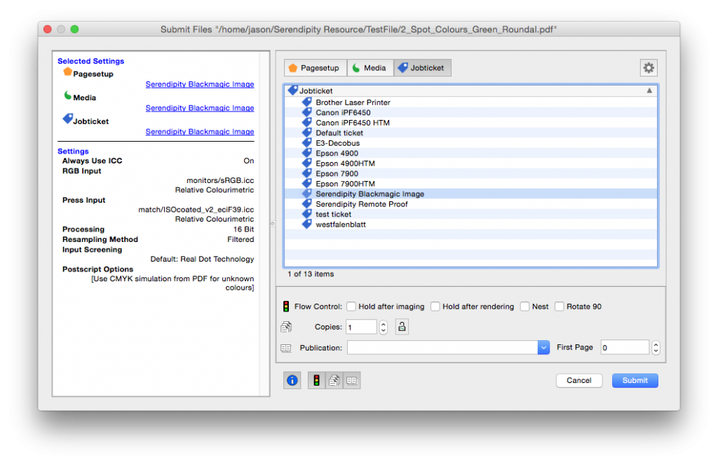 Jobticket | Serendipity Software Knowledge Base