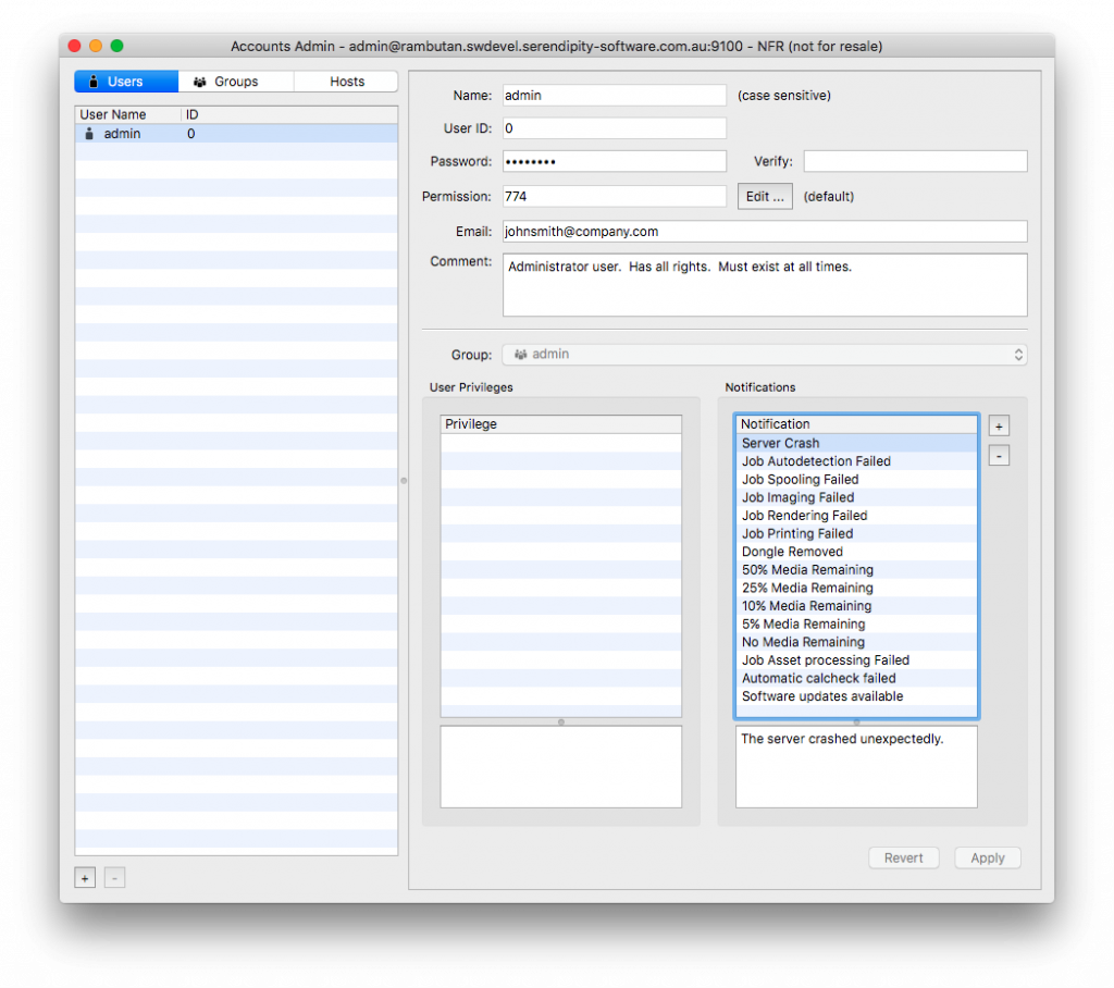 Server Email Notifications | Serendipity Software Knowledge Base