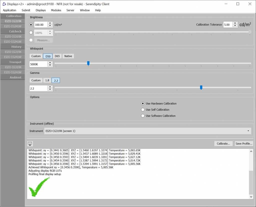 Eizo CG279X / CG319X Calibration Settings | Serendipity Software Knowledge Base