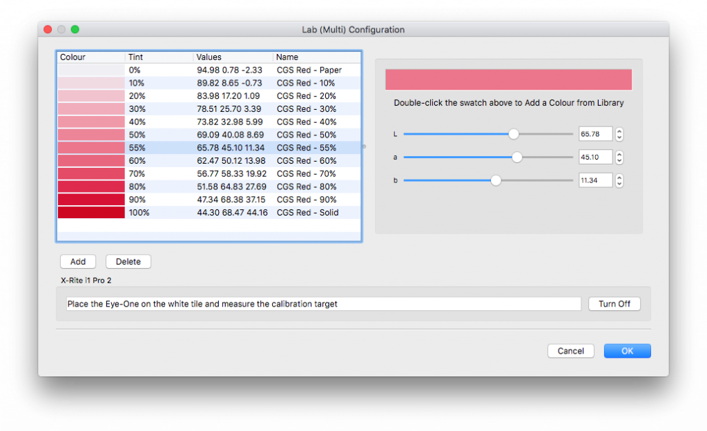 Lab (Multi) – spot colour characterisation | Serendipity Software ...