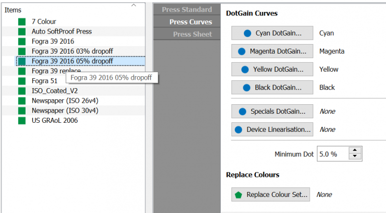 Minimum Dot – Flexographic drop-off simulation | Serendipity Software Knowledge Base